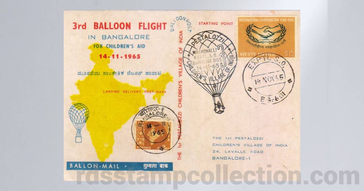 1965: Culture in the Clouds – 3rd Balloon Mail Flight - R D's Stamp ...